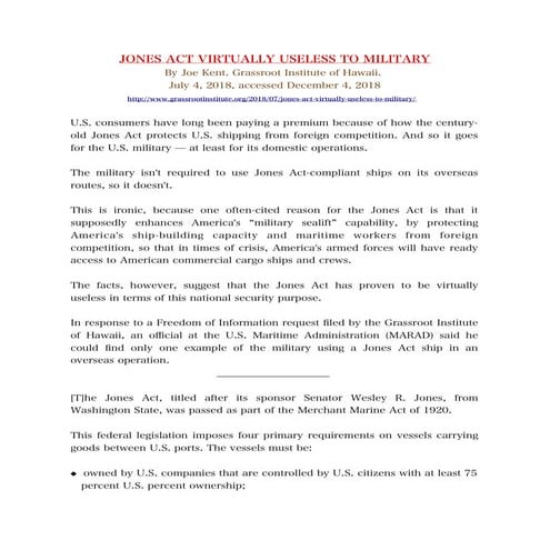 2Running head THE JONES ACTThe Jones Act 2.docx