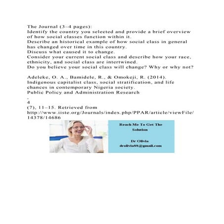 The Journal (3–4 pages)Identify the country you selected and prov.docx