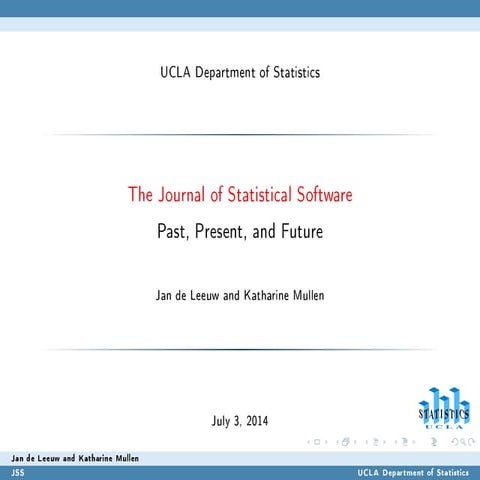 The journal of statistical software | PPT