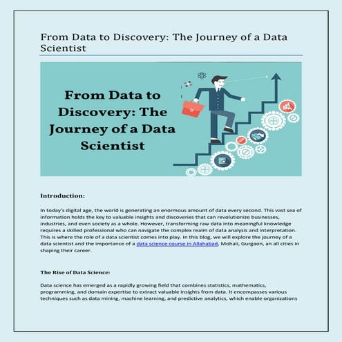 From Data to Discovery: The Journey of a Data Scientist | PDF