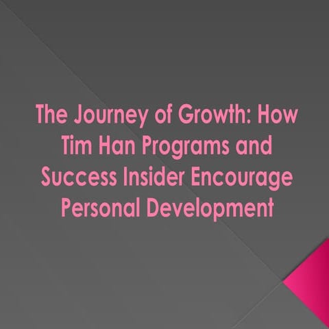 How Tim Han and Success Insider Programs Inspire Personal Growth | PPTX