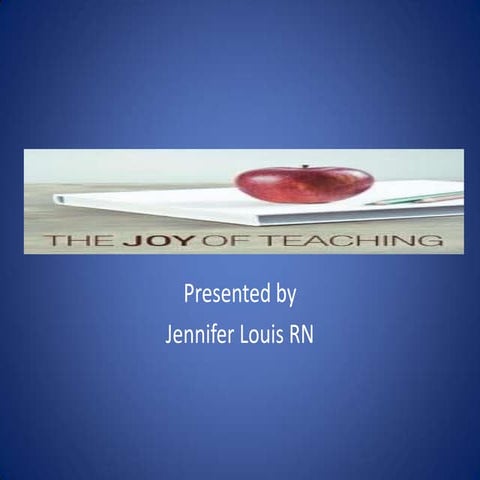 The joy of teaching | PPTX