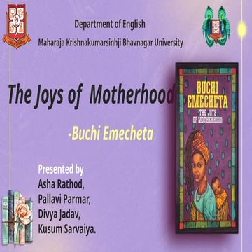 The Joys of Motherhood by Buchi Emecheta | PPTX