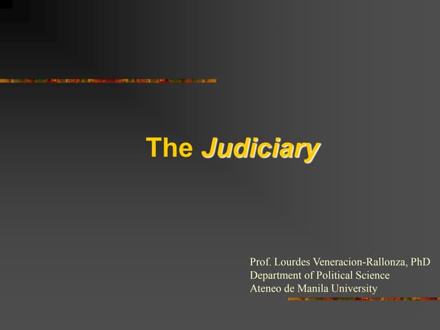 Module 8: THE JUDICIARY | PPTX