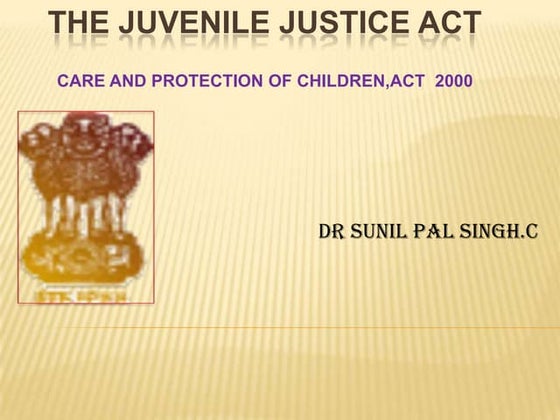 Juvenile justice act, 2015 | PPTX