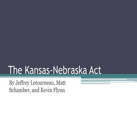 The Kansas Nebraska Act | PPTX