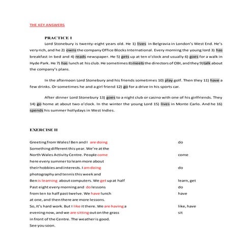 The key answers 2 | PDF