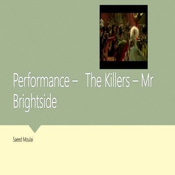 The Killers Music Video Analysis | PPT