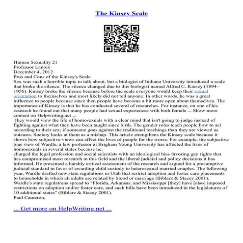 The Kinsey Scale | PDF