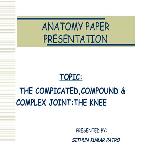 The knee joint | PPT