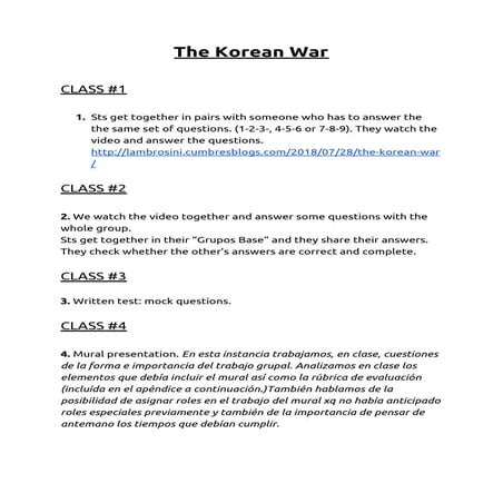 The Korean War Plan | PDF