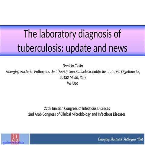 The laboratory diagnosis of of TB -Update.pptx