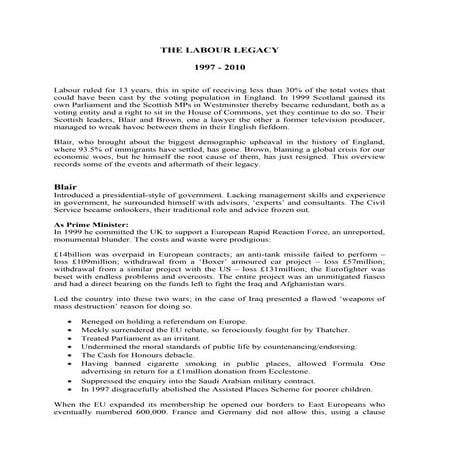 THE LABOUR LEGACY | DOC