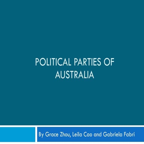 Political Parties of Australia | PPT