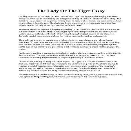The Lady Or The Tiger Essay.pdf