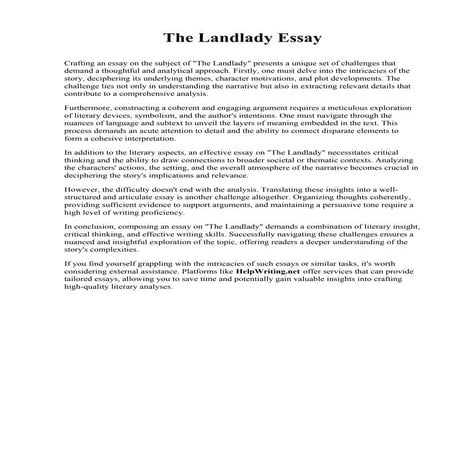 The Landlady Essay.pdf