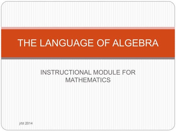 Algebra Expressions and Equations | PPT