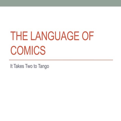 The language of comics | PPTX