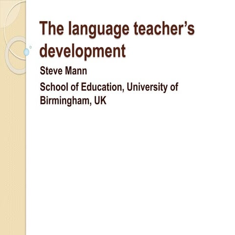 The language teacher’s development | PPT