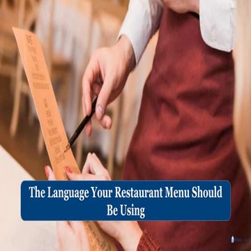 The language your restaurant menu should be using | PPT