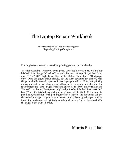 Laptop repair | PDF