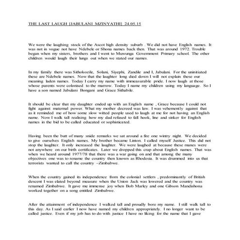 The last laugh | DOCX