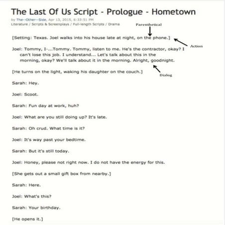 The last of us script annotation | PDF