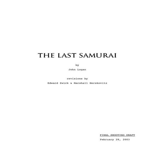The_Last_Samurai (Script) | PDF