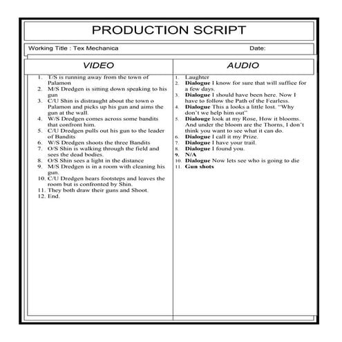 The last word production script | DOC | Arms & Ammunition | Sensitive ...