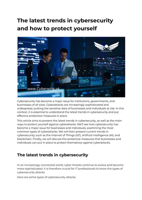 Introduction to Cyber Security presentation | PPT