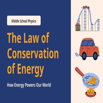 The Law of Conservation of Energy NGSS Science Presentation in Blue and ...
