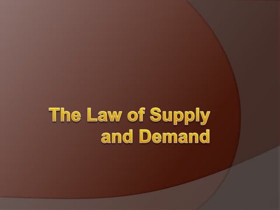 THEORY OF DEMAND AND SUPPLY | PPTX