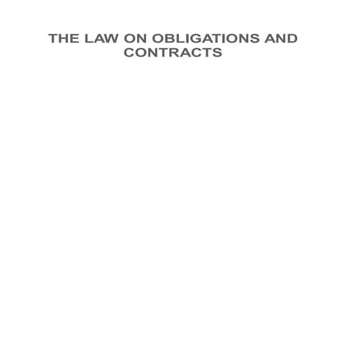 The law on obligations and contracts merged | PDF