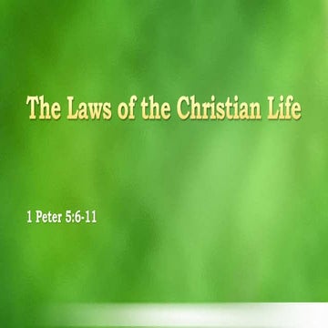 The Laws of the Christian Life | PPTX