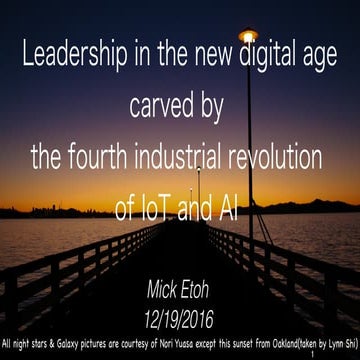 The leadership in the new digital age carved by the fourth industrial ...