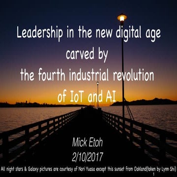 The leadership in the new digital age carved by the fourth industrial ...