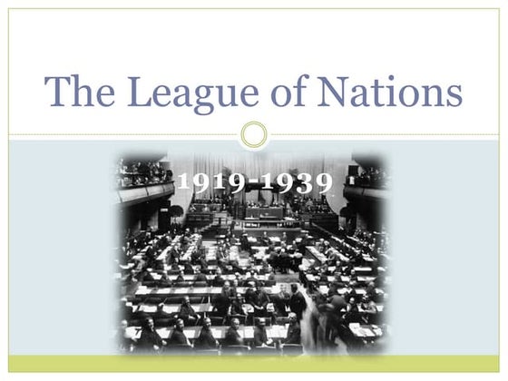 League Of Nations | PPT