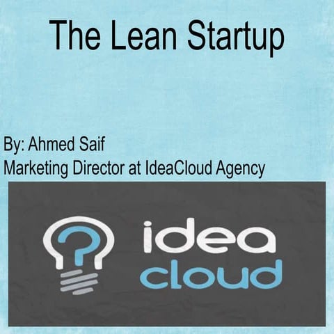The lean startup | PPTX