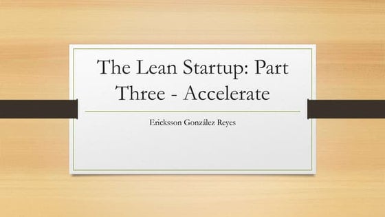 What Is "Lean Startup" | PPT