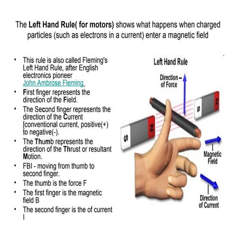 Right hand and left hand rules rotating magnetic field | PDF