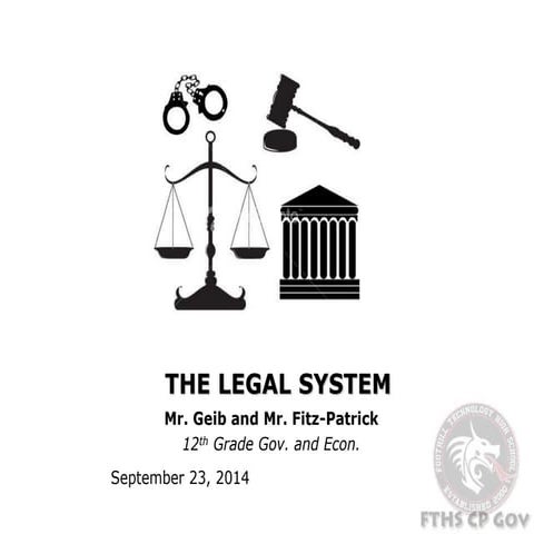 The Legal System | PPTX | Law