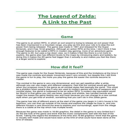 rht | DOCX | Adventure Video Games | Video Game Genres