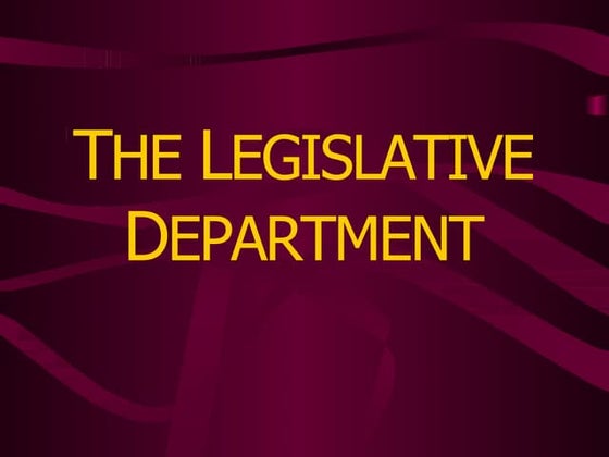 The legislative department | PPTX