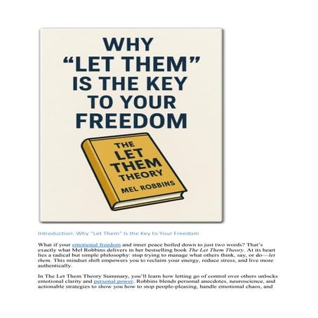 The Let Them Theory Summary & Review: Master Your Inner Peace | PDF
