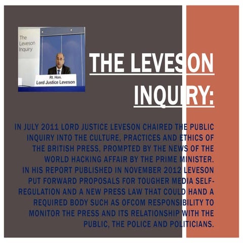 The leveson inquiry. | PPTX
