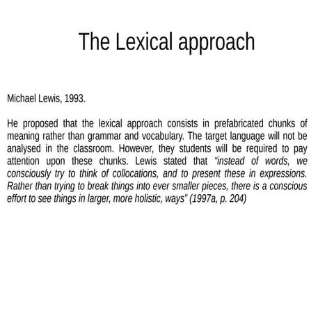 The lexical approach | PPT