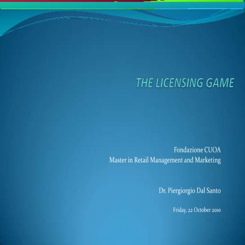 The Licensing Game | PDF