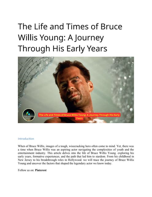 The Evolution of Bruce Willis Hair: A Journey Through Iconic Styles | PDF