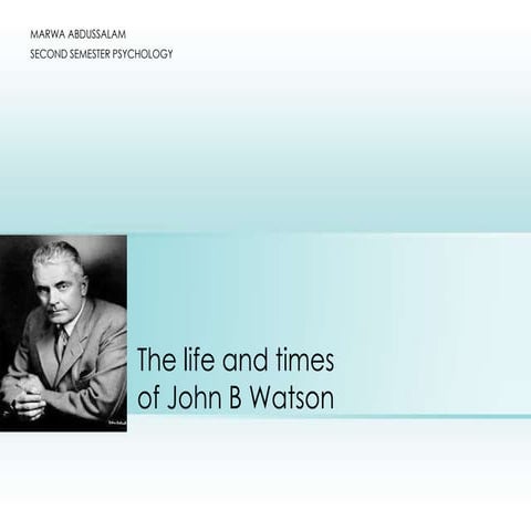 The life and times of watson | PPTX