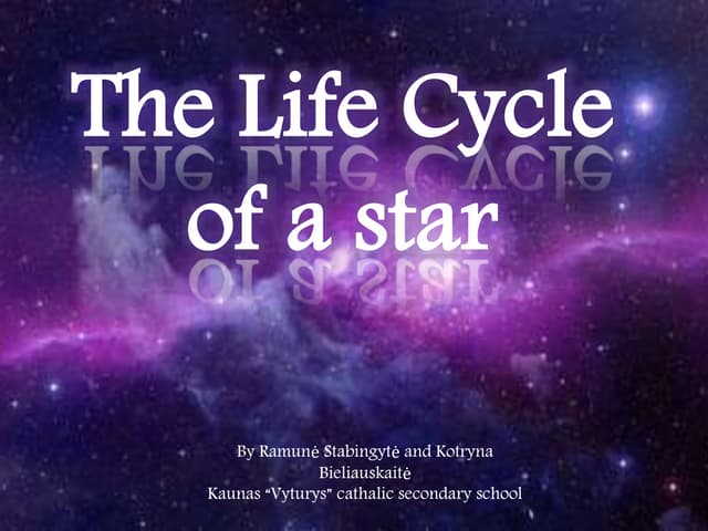 The Life Cycle of a Star PowerPoint | PPT